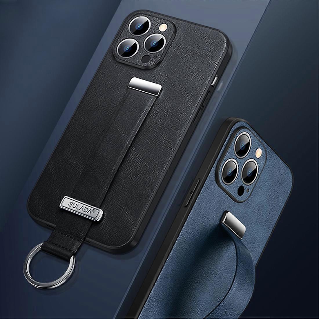 For iPhone 14 SULADA Cool Series PC + Leather Texture Skin Feel Phone ...