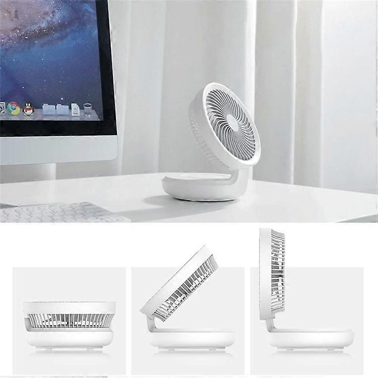 EDON E808 Portable Desktop Wall Mount ABS Fan Cooler Foldable Rechargeable Summer Cooling Fan ...