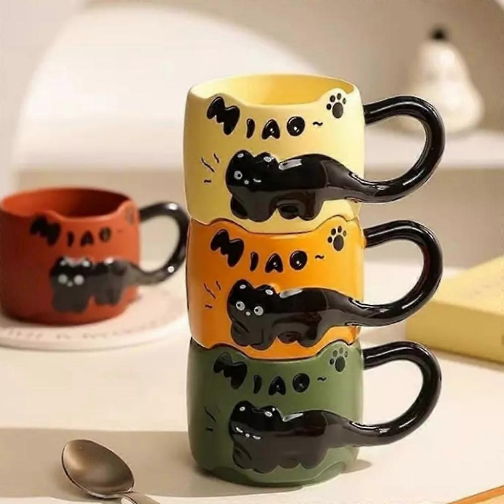 Cat Cat Stacked Cup,Cute Stackable Coffee Mugs,Ceramic Funny Animal ...