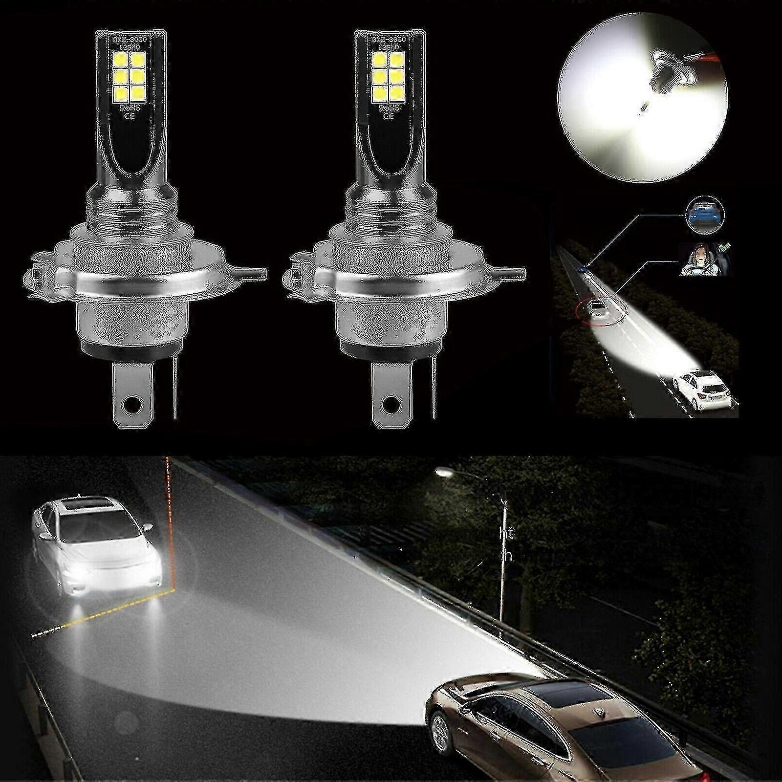 H4 LED Car Bulbs - Enhanced Night Visibility | Fruugo UK