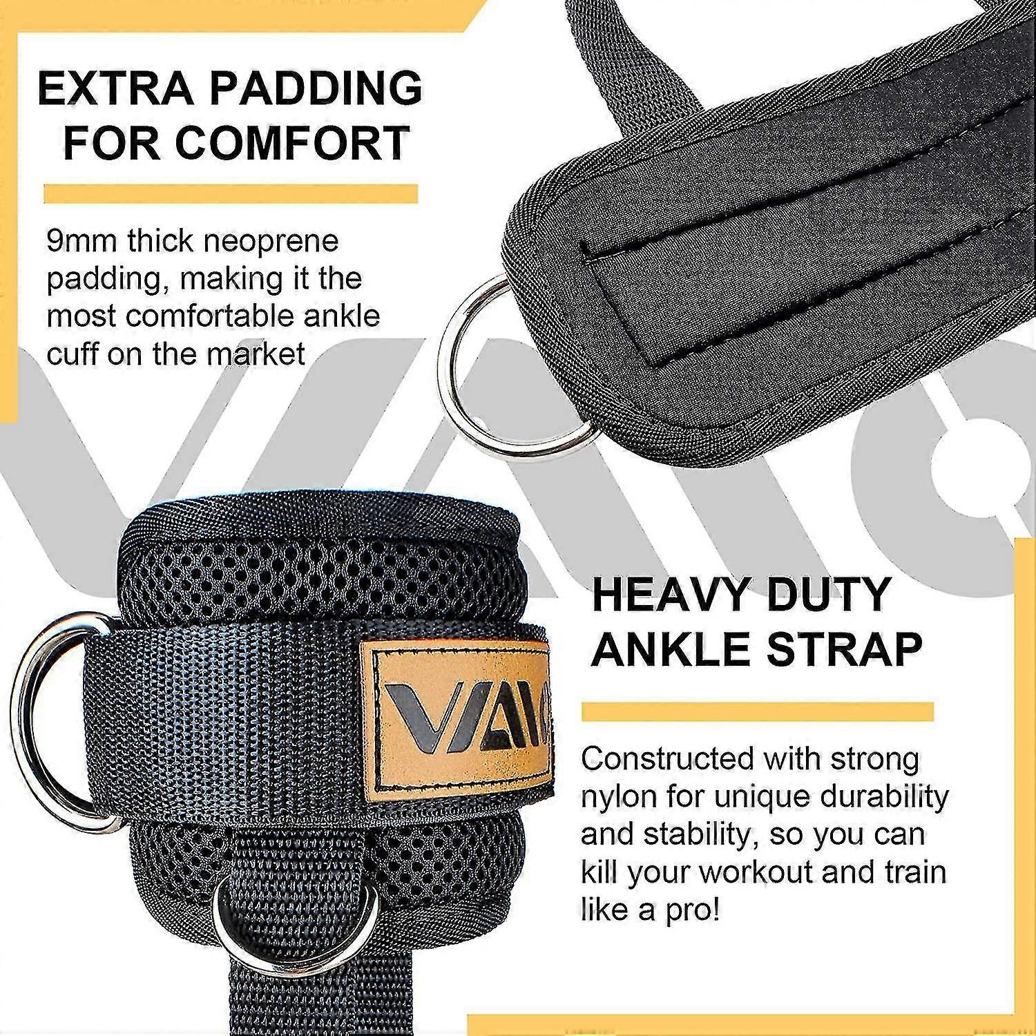 Ankle Straps For Cable Machines,adjustable Comfort Fit Neoprene ...