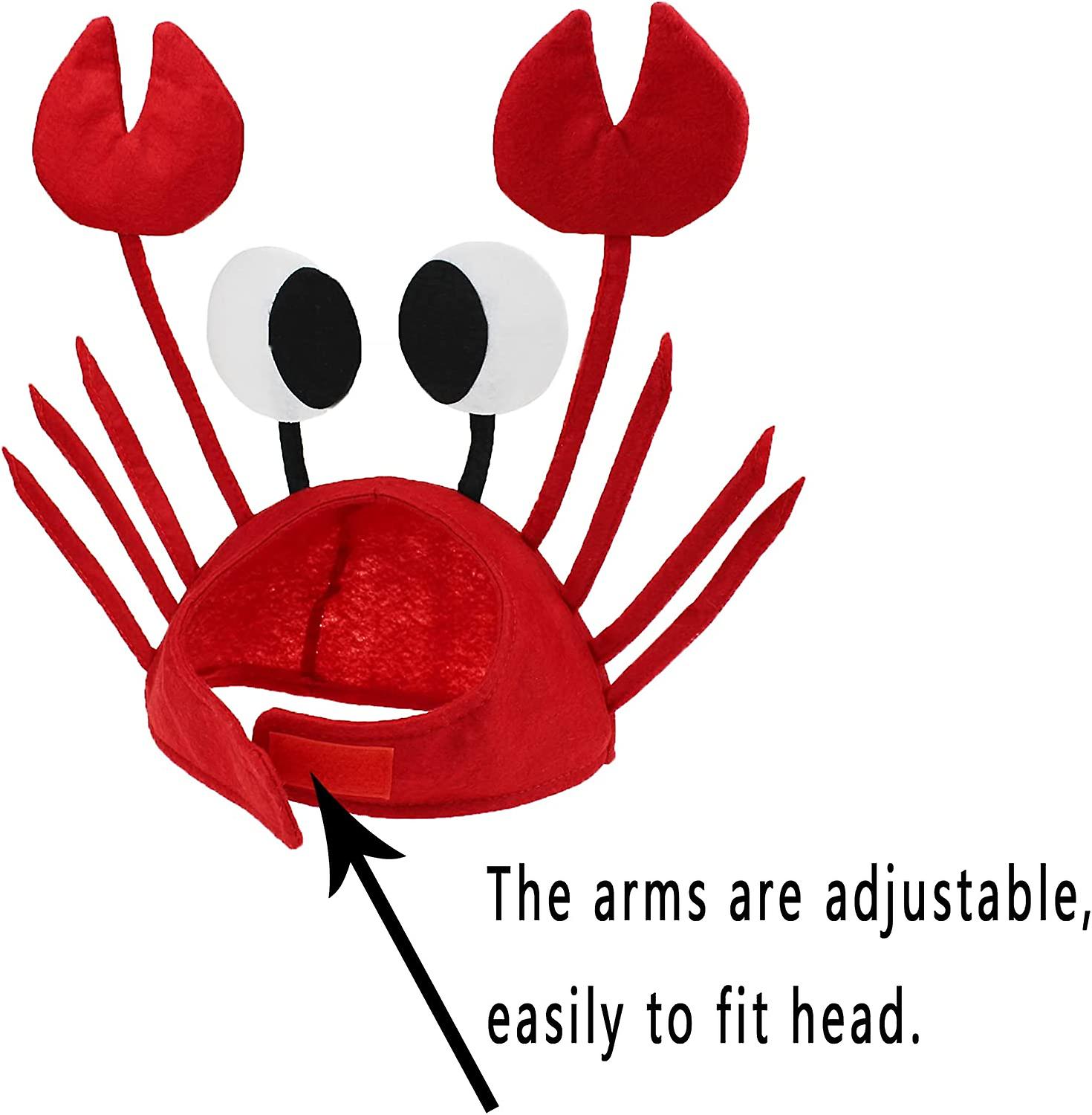 Heytea2 Pieces Crab Hat Costume Fancy Hat Dress Up Theme Party Hat Cap ...