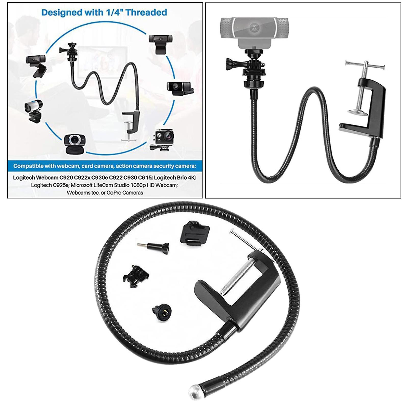 Adjustable Webcam Stand Camera Holder Gooseneck Desk Mount 66cm Tube ...