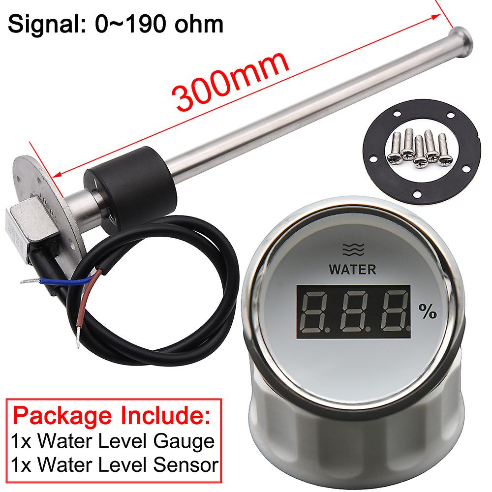 Digital 52mm Water Level Gauge + 0~190 Ohm Water Level Sensor Stainless ...