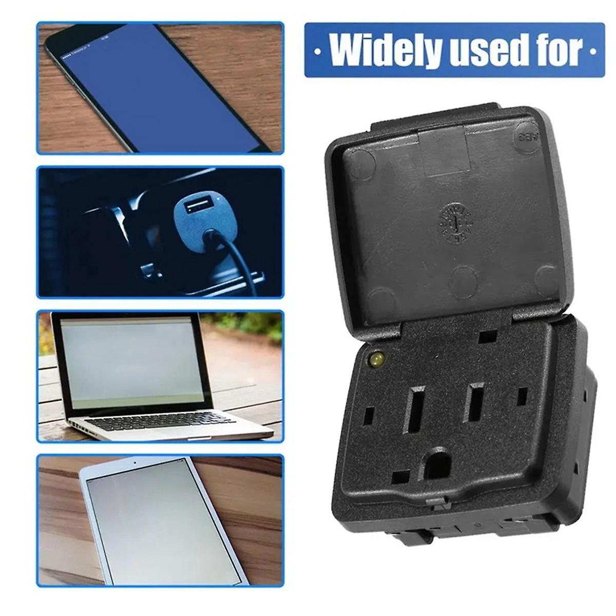 Rear Center Console Power Outlet Plug 110v 150w Usb Outlet Socket For ...