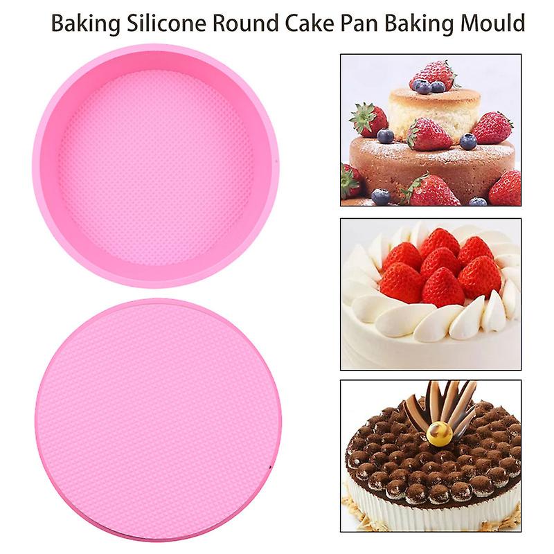 4/6/8/10-Inch Round Silicone Cake Mold Non-stick Food Grade Easy ...