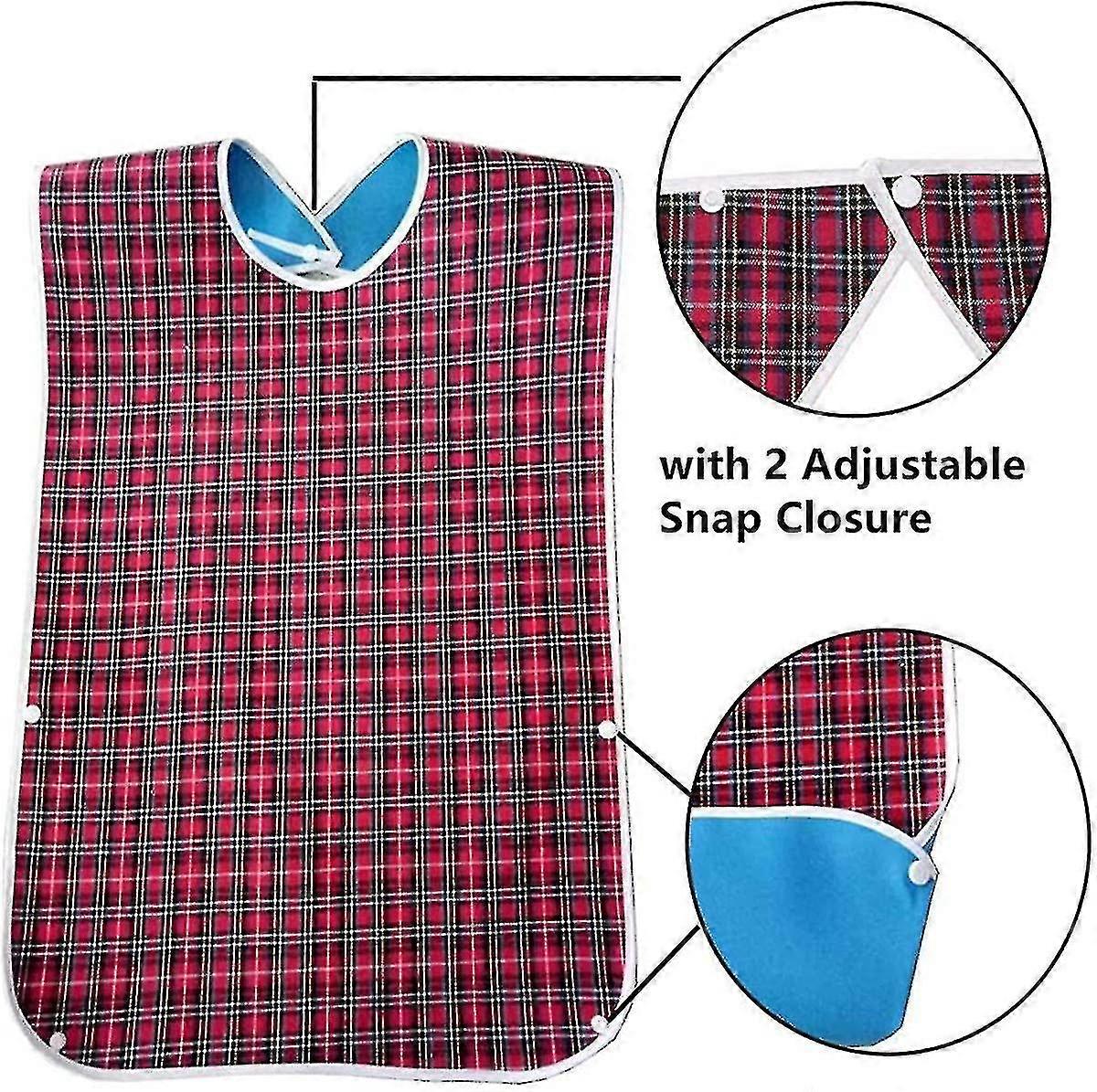 Adult Bibs For Eating,washable Reusable Waterproof Dining Clothing ...