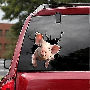 Funny Pig krakket bil sticker bil vindue Meme Kvæg Decal 12 X 12 "Pvc ...