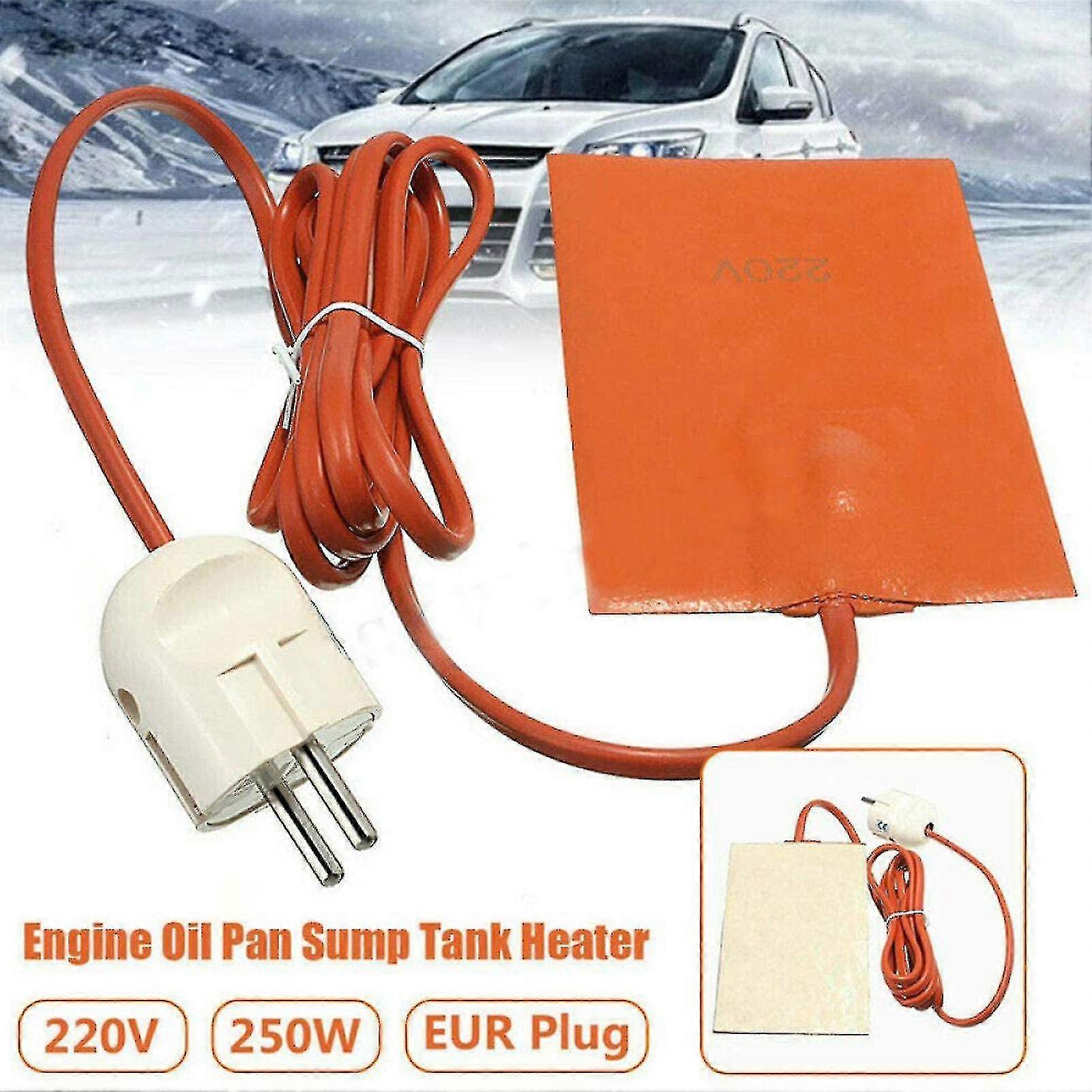 Orange 250w Car Engine Heater Oil Pan Tank Heater Pad Universal ...
