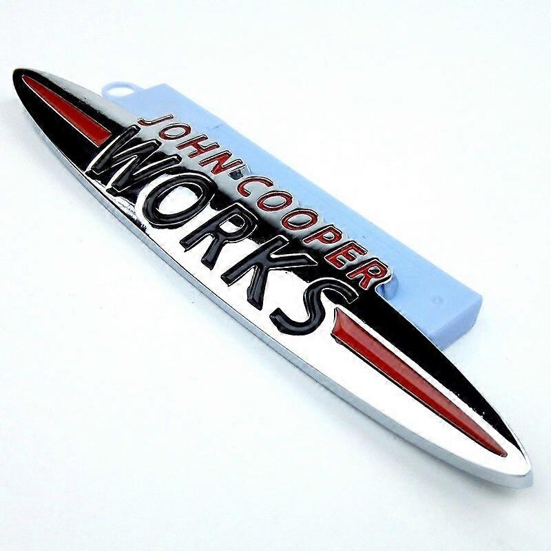 3d Metal John Cooper Works Front Grille Emblem Badge Jcw Logo Auto Car ...