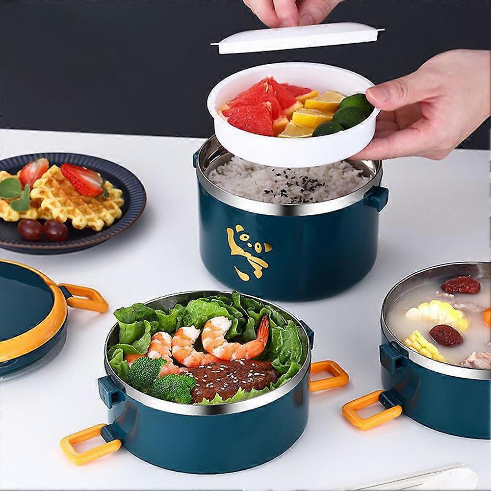 Stackable Lunch Box Leak-Proof Stainless Steel Thermal Lunch Boxes with ...