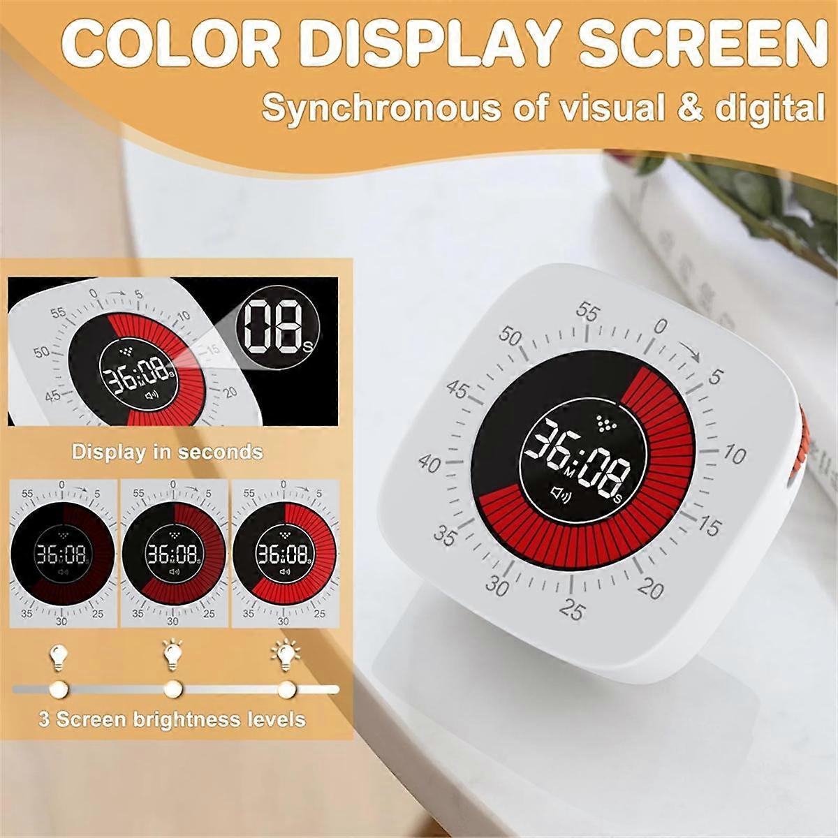 Visual Timer for Kids,Digital Timer with 60-Minute Countdown, Silent ...