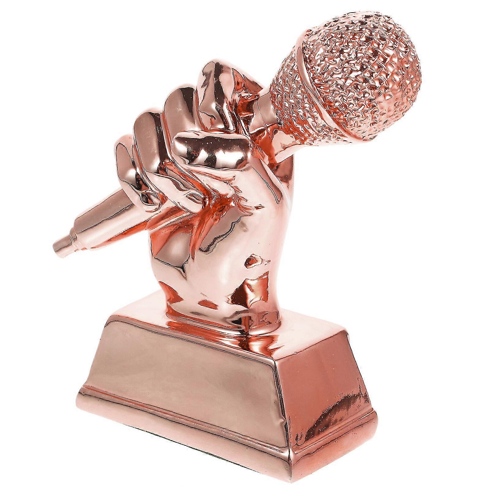 Microphone Trophy Students Singing Competition Host Contest Trophy ...