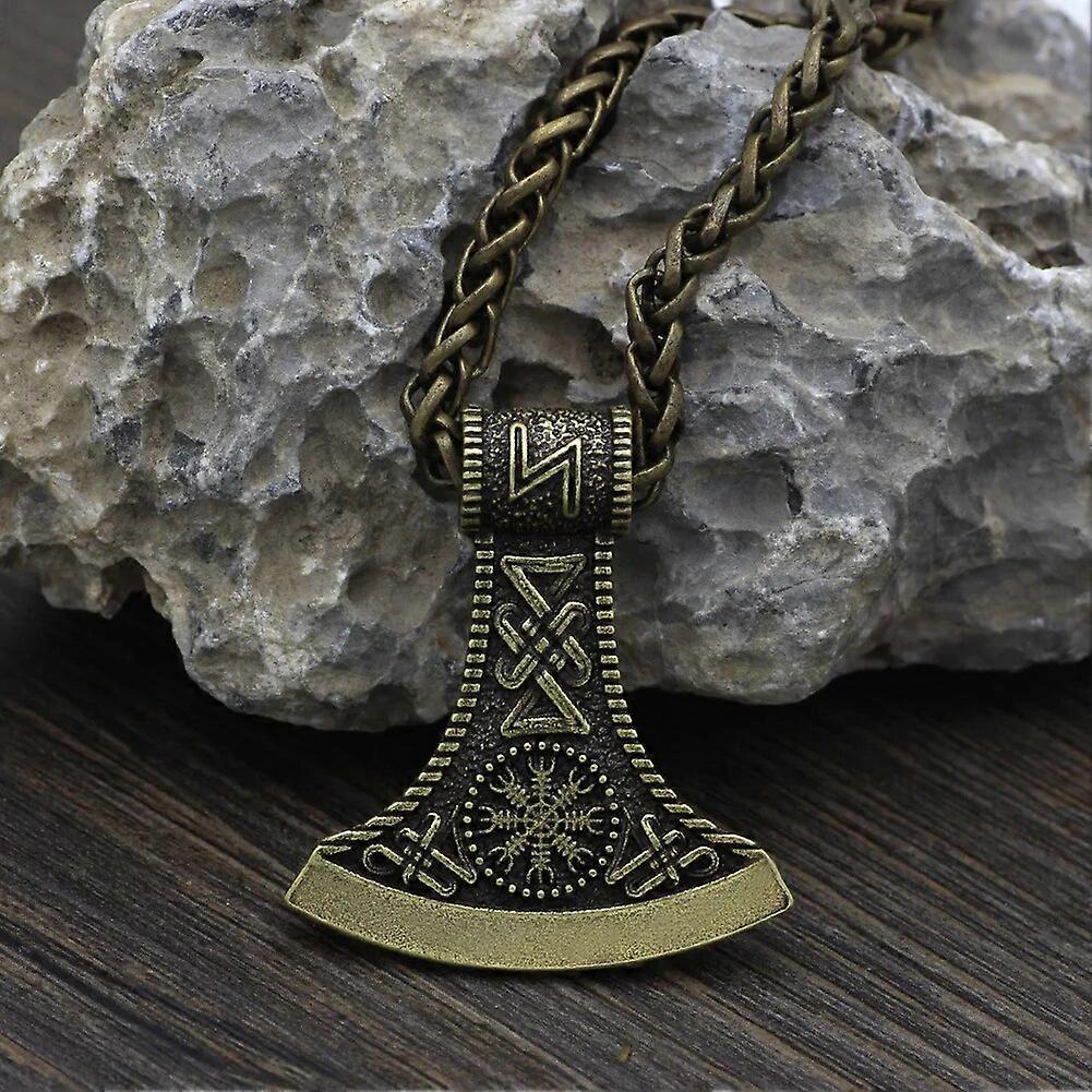 Antiquing Slavic Perun Axe Viking Runes Jewelry Amulet Mens Necklace ...
