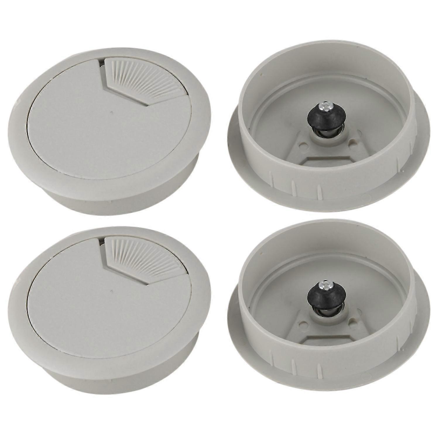 4 Pcs 53mm Drill Hole Plastic Home Computer Desk Cable Cord Grommets ...