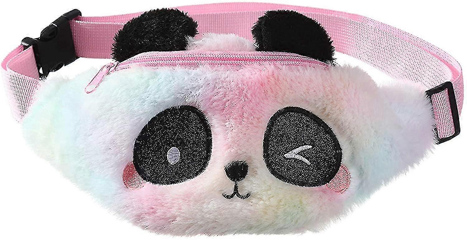 Girls Boys Waist Pack Cute Cartoon Panda Fanny Pack Plush Fluffy Small ...