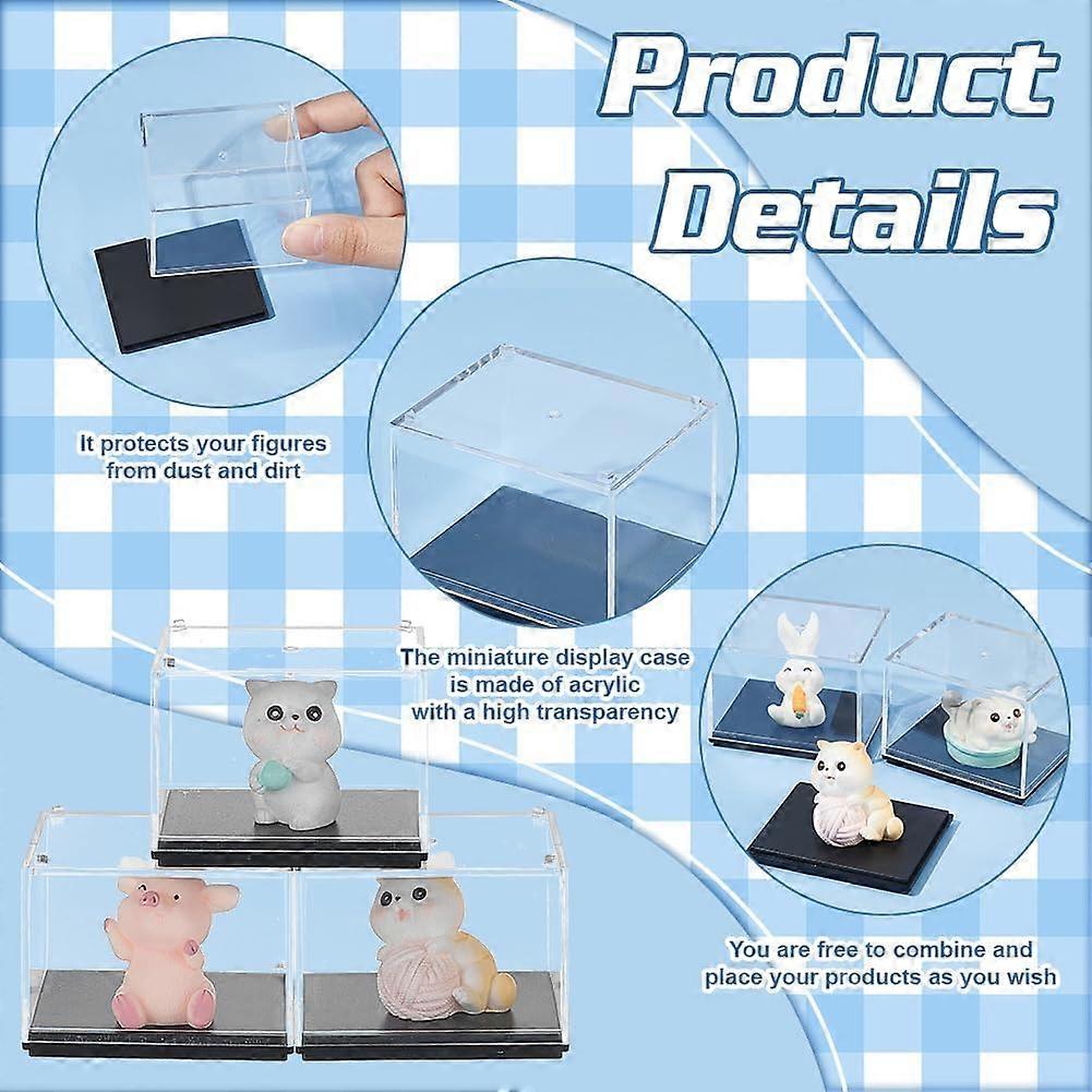 12 PCS Minifigures Display Case 2.4x2x1.9inch Stackable Model Display ...