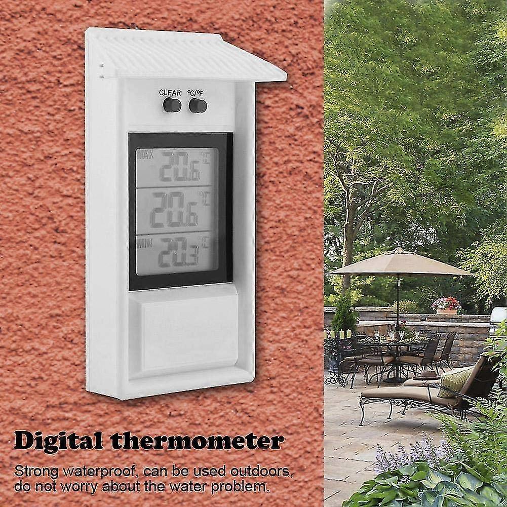 Indoor Outdoor Thermometer, Waterproof Digital Wireless Temperature ...
