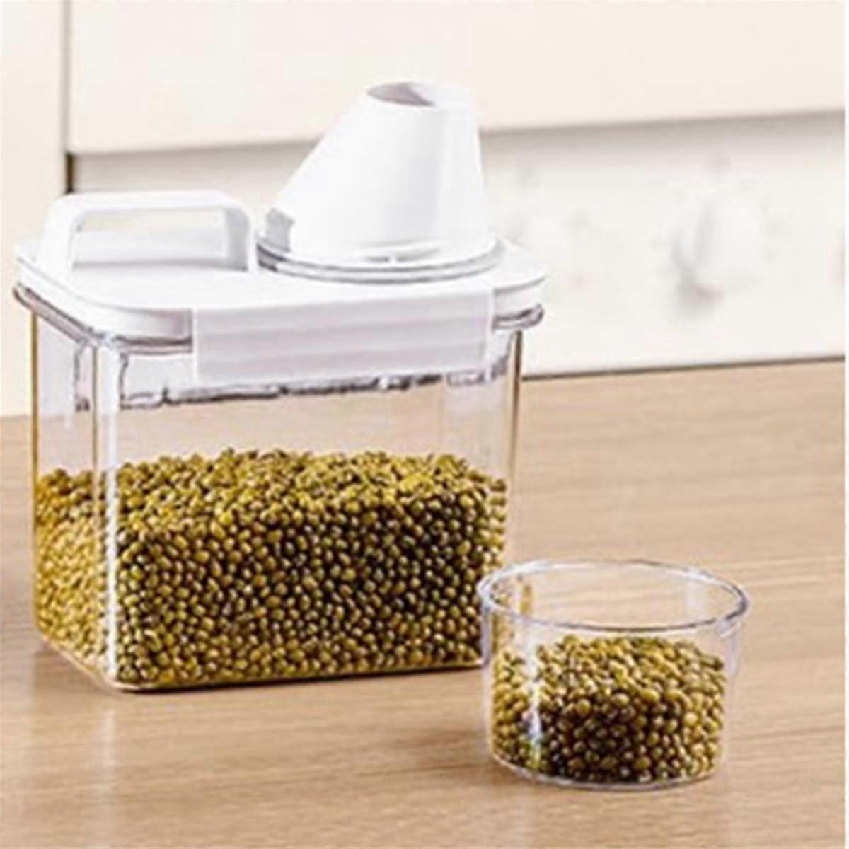 Food Storage Containers With Measuring Cup Rice Snacks Sugar Nuts Pet ...
