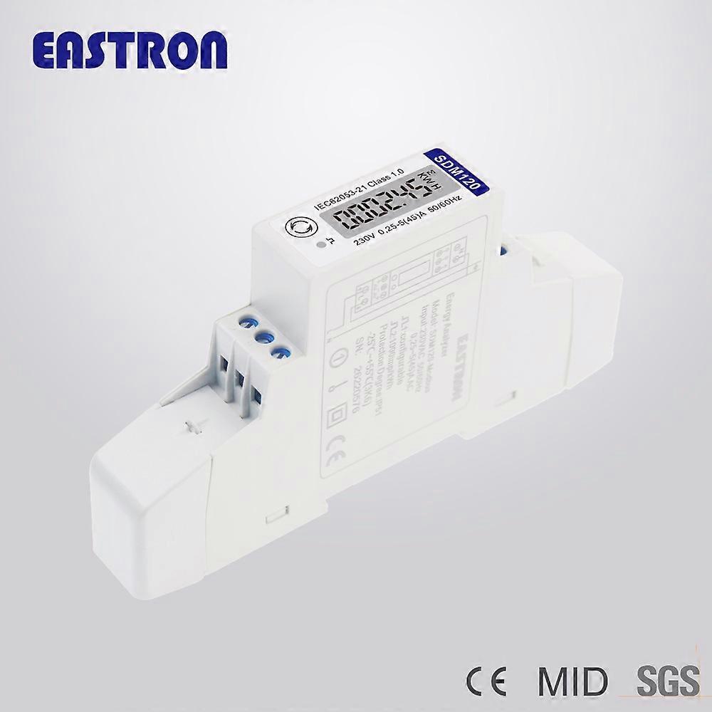 SDM120-Modbus,1 phase 2 wire, 0.25~5(45)A , 230V, RS485 Modbus, kwh ...