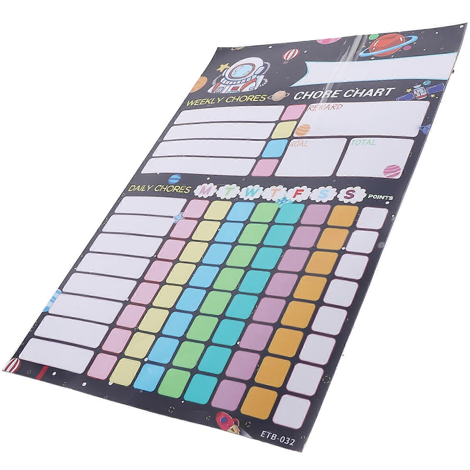 Magnetic Reward Chart Housework Chart Chore Recording Sheet Magnetic ...