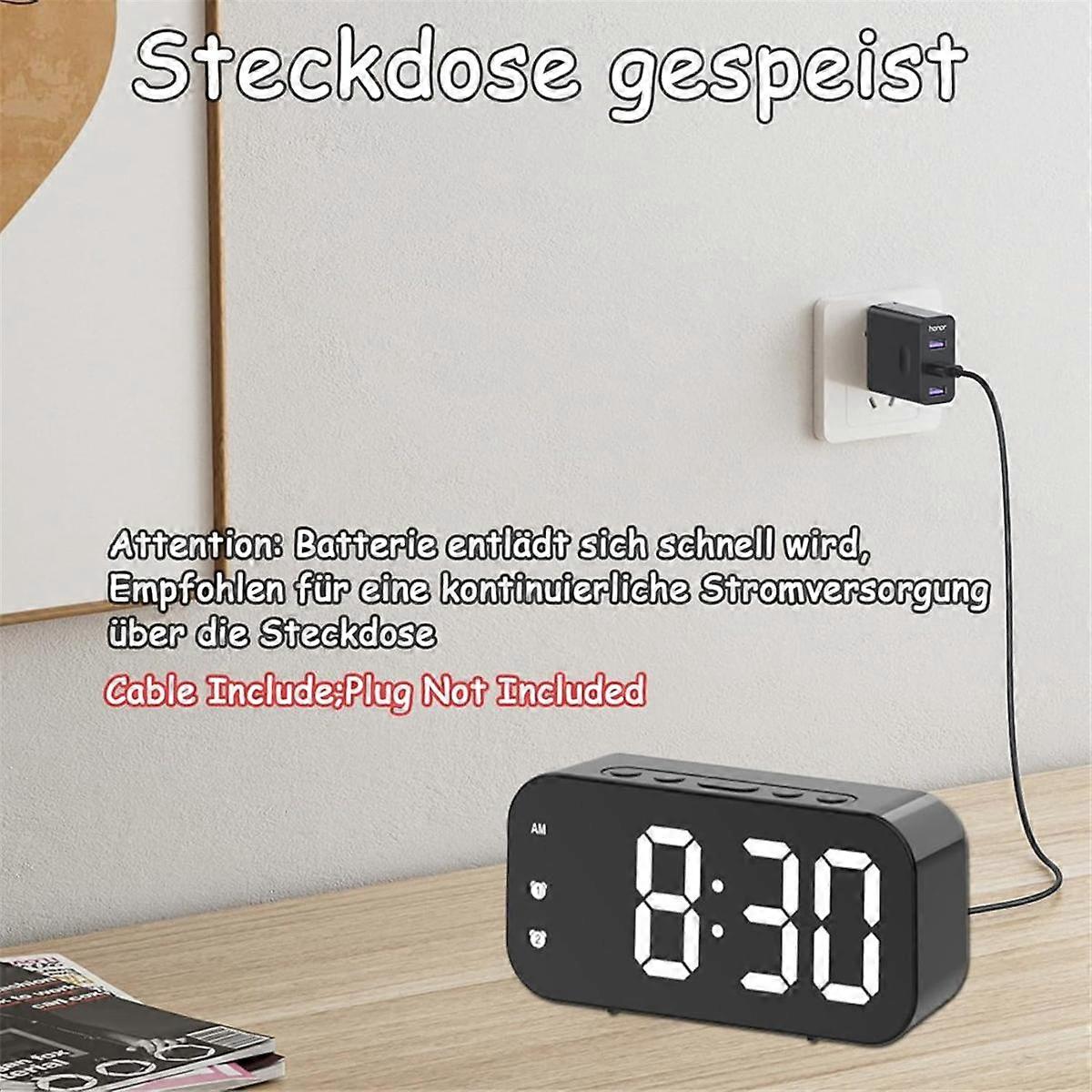 Alarm Clock, Digital Alarm Clock, Dimmable for the Bedroom, Plug-in ...