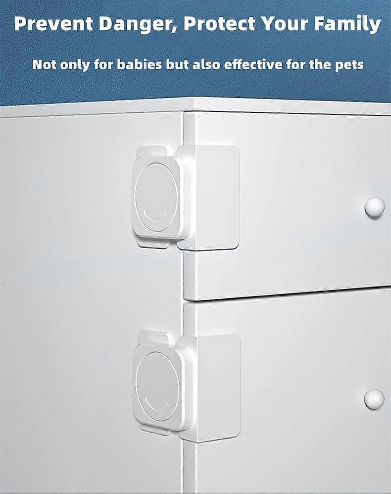 Child Safety Cabinet Locks for Corner, 4 Pack Baby Safety Hidden Lock ...