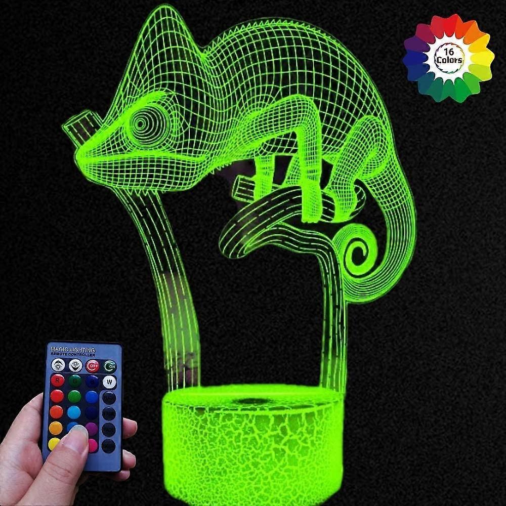 Ltd Optical Illusion 3D Chameleon Night Light USB Powered Remote ...
