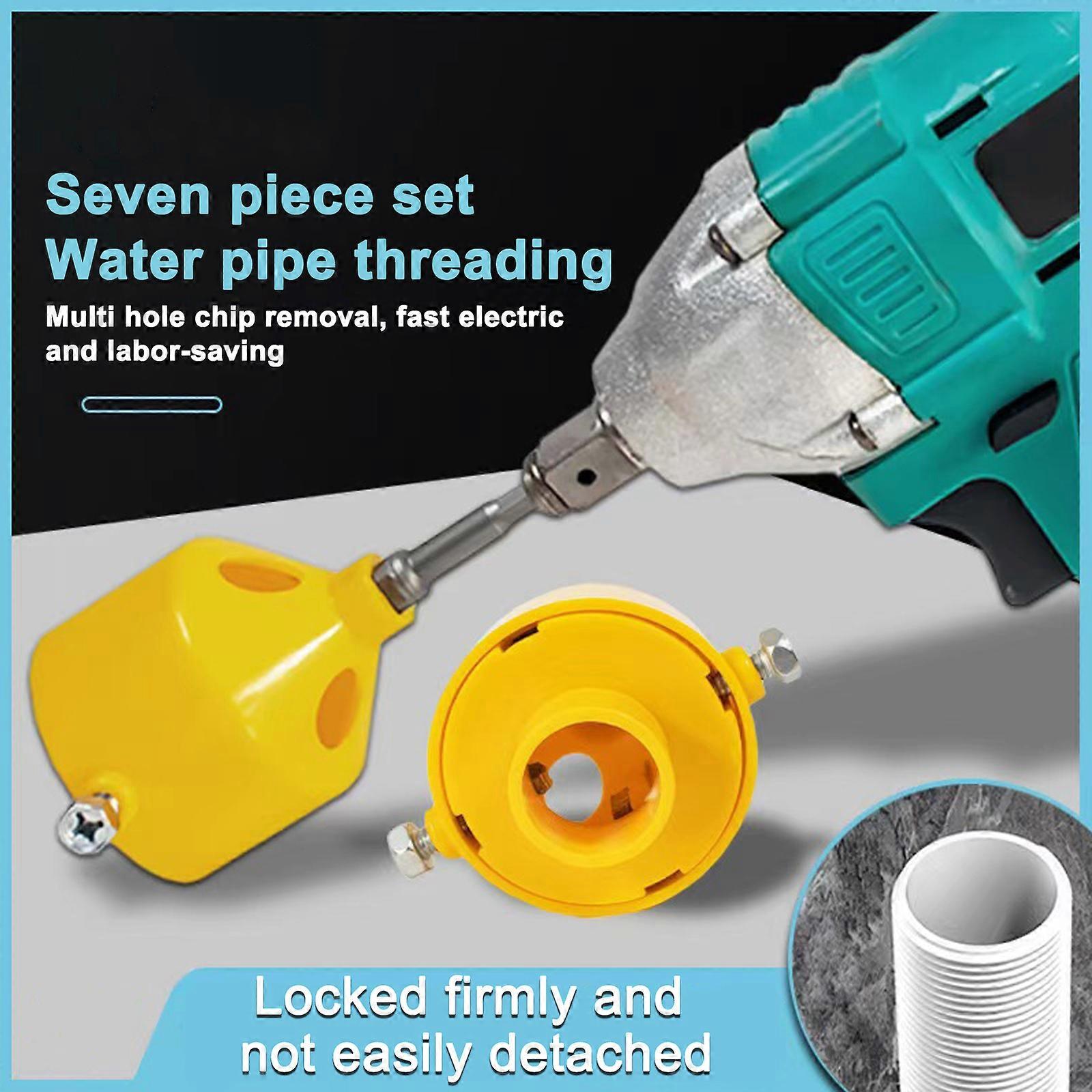 7PCS/SET PVC Thread Maker Tool for Electric Drill - Plastic Pipe Tap ...