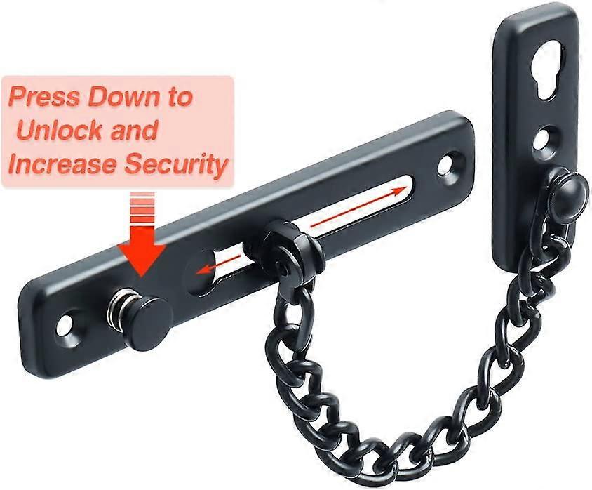 Security Door Chain Narrow Door Limiter Spring Loaded Anti-Theft Door ...