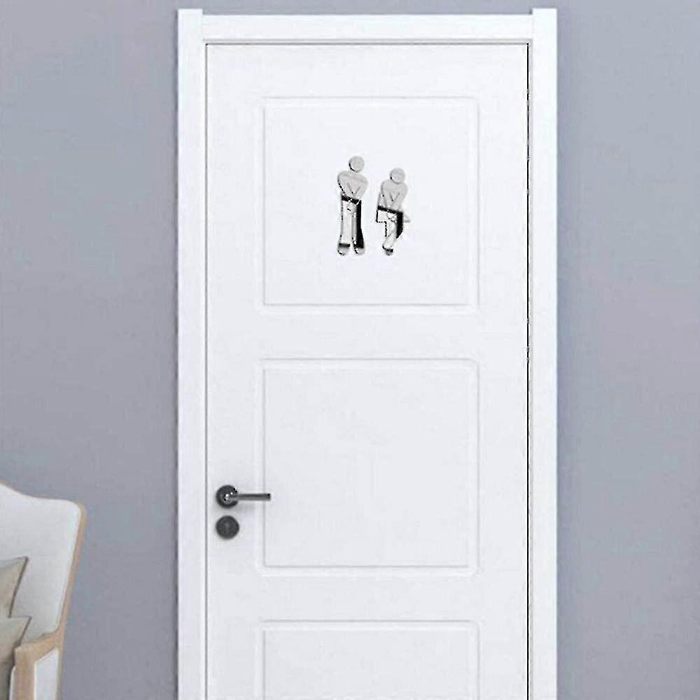Crossed Legs Funny Bathroom Toilet Restroom Door Accessories Symbol ...