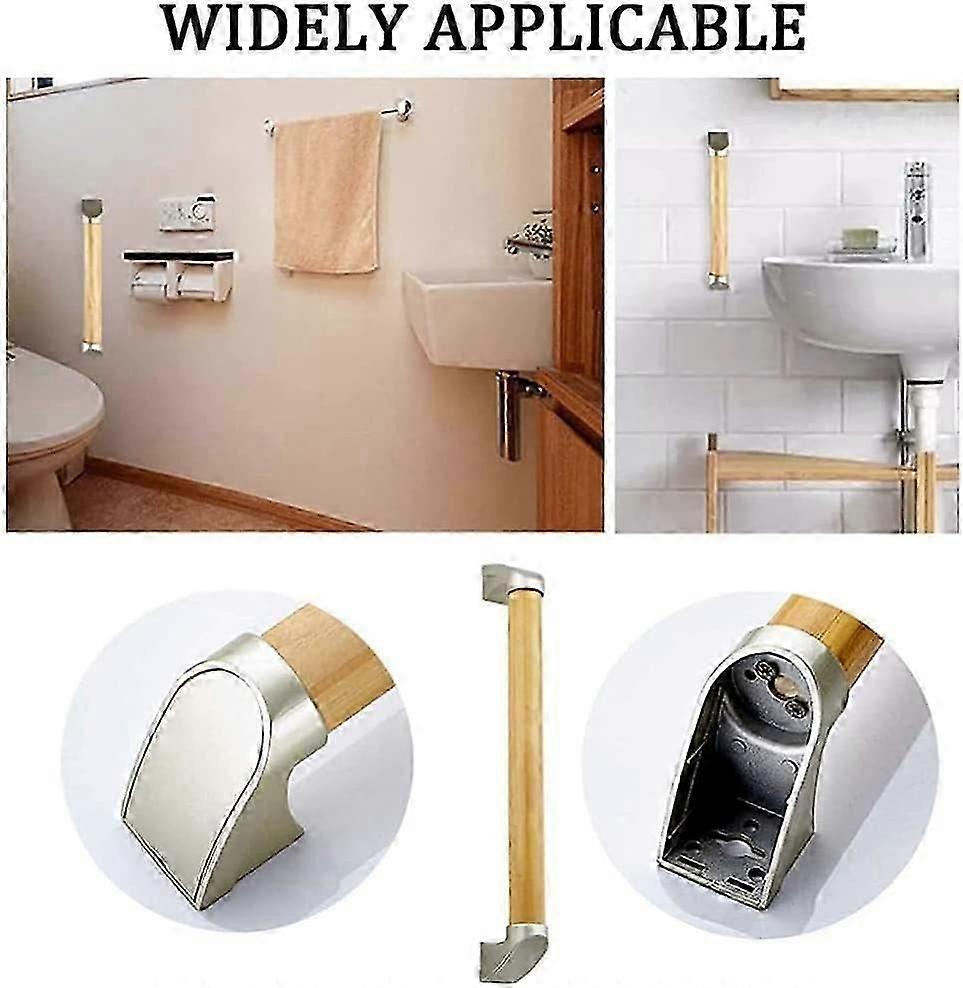 Bath and Shower Handrails for Elderly Shower Handles Stairs Wooden ...