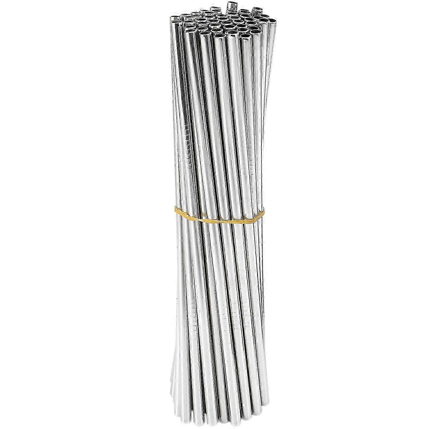 100pc Reusable 304 Stainless Steel Curved Metal Straws 215x6mm Eco ...