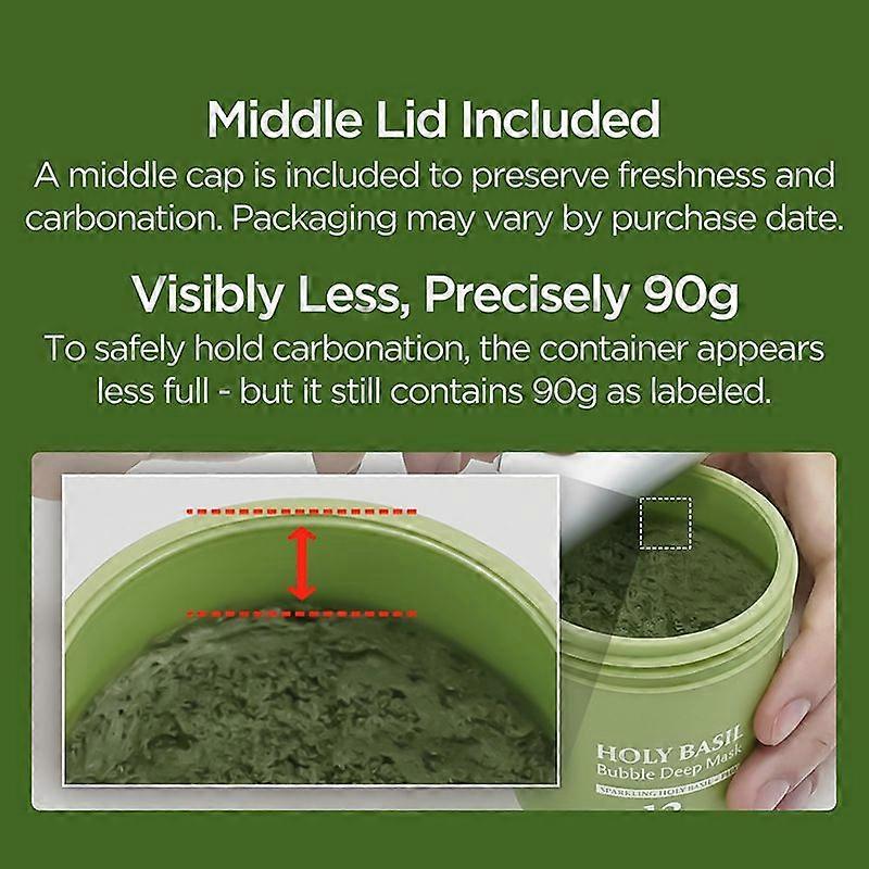 Holy Basil Bubble Deep Mask Holy Basil & Carbonated Water for Cleansing ...