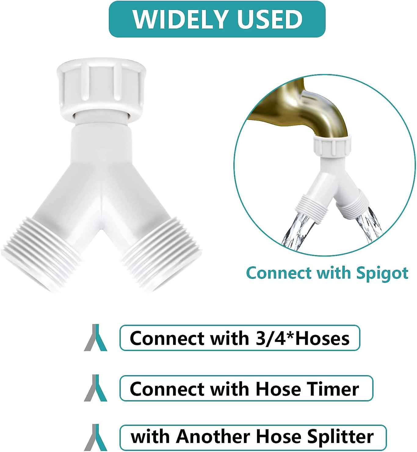 Washing Machine Y Piece, Plastic 3/4 Hose Connector, Appliance Inlet ...