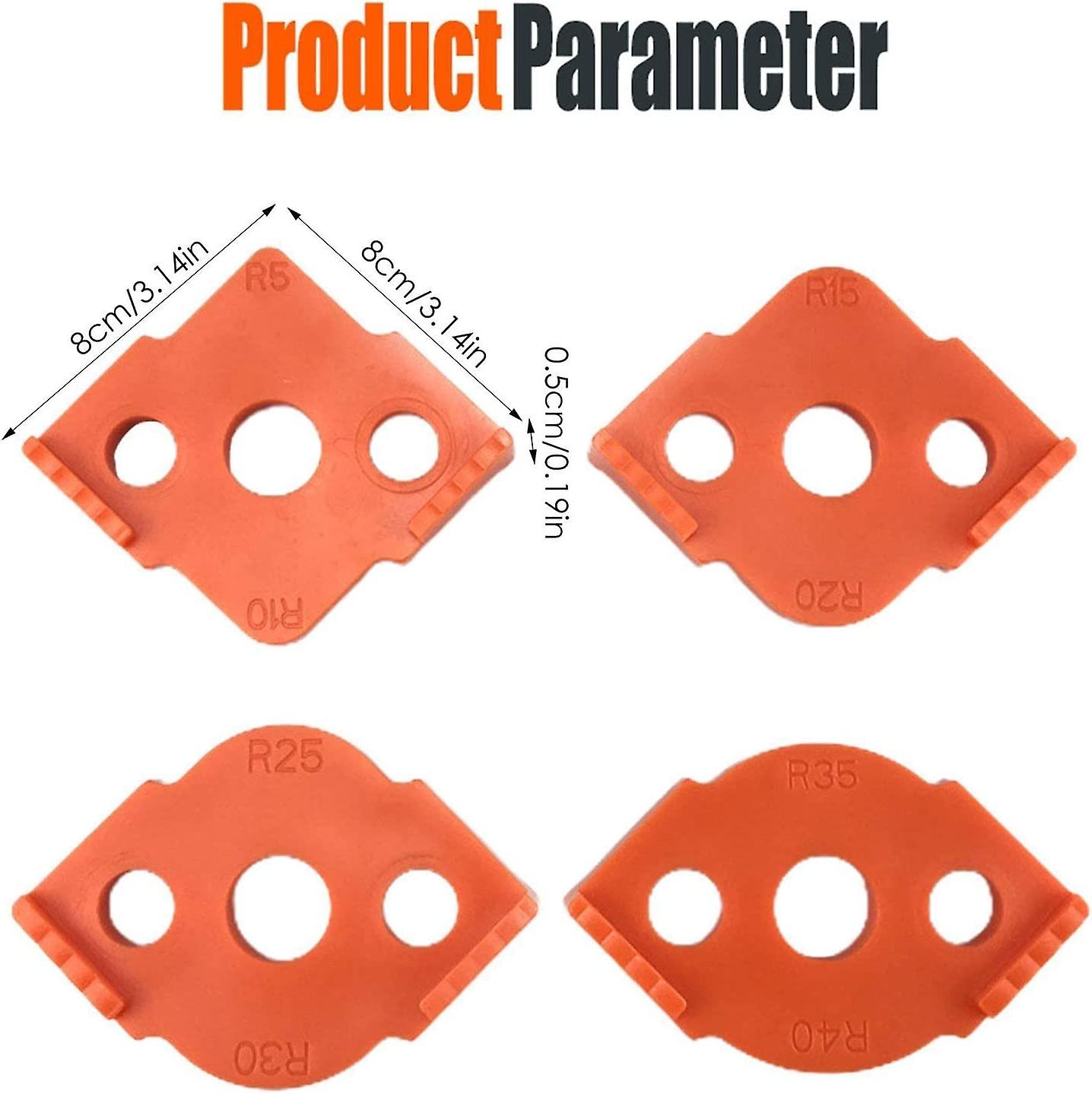 Woodworking Router Templates,4pcs Routing Rounded Corner Locator - R5 ...