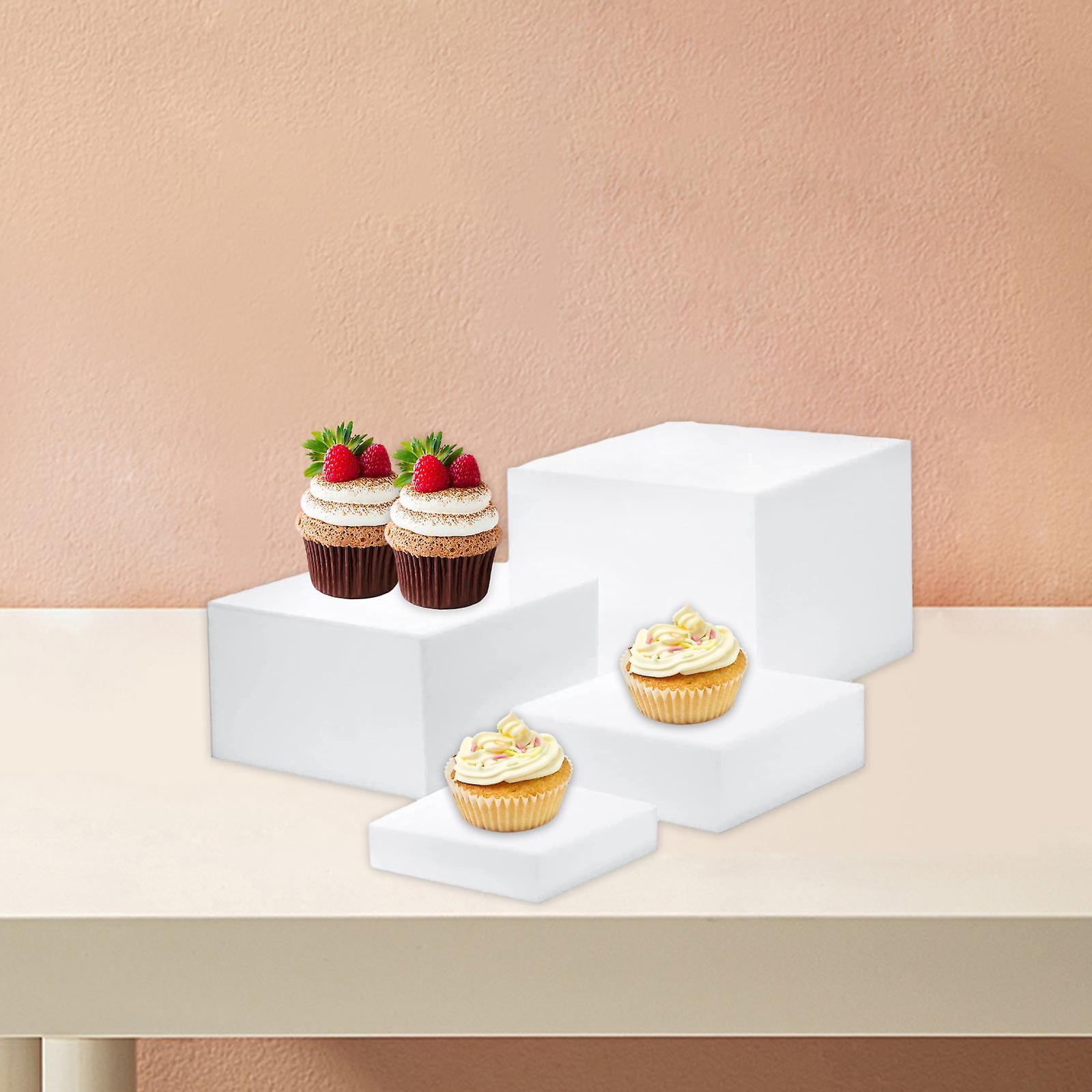 4Pcs Buffet Riser Dessert Table Display Set Acrylic Cube Display ...