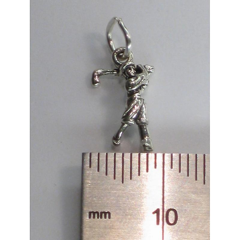 Golfer Tiny Sterling Silver Charm .925 X 1 Golfing Charms - 1249 ...