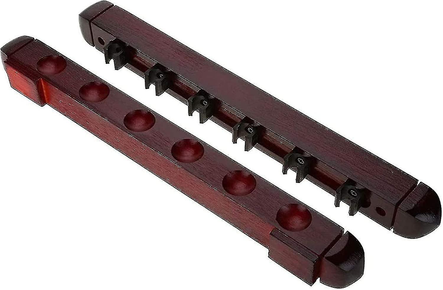 6 Pool Cue Rack, Wood Billiard Cue Rack Wall Mounted Pool Cue Rack Pool ...