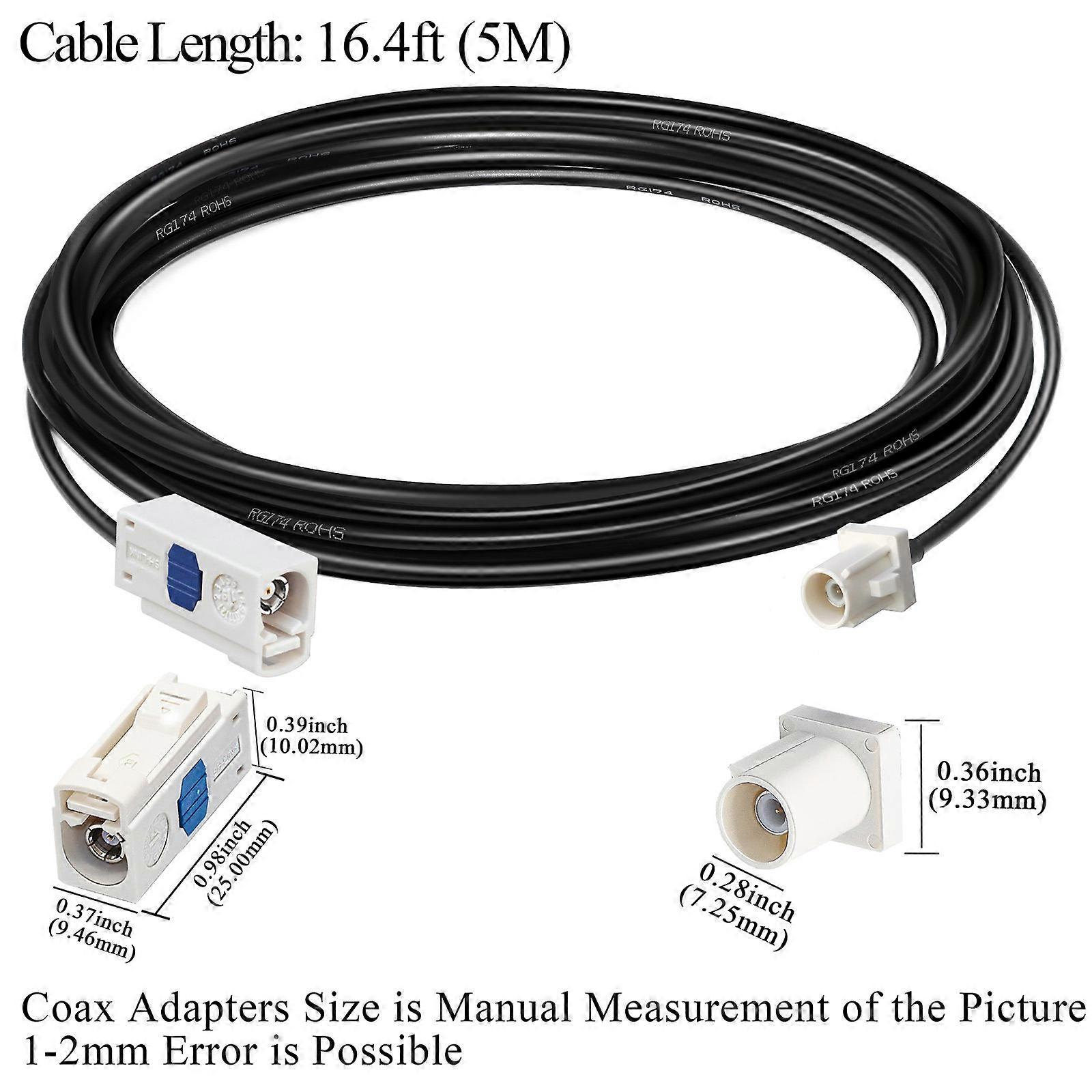 1PCS Fakra B Cable RG174 Fakra B Male to Female Coaxial Cable RG174 Car Radio Antenna Extension ...