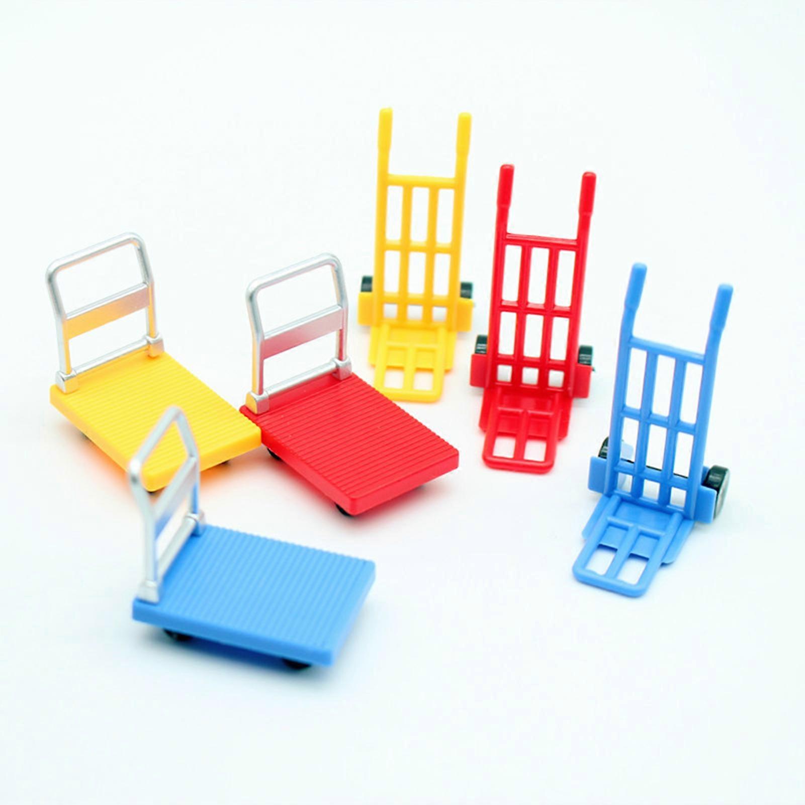 Miniature Dollhouse Accessories Platform Trolley Fork Lift Hand Cart ...