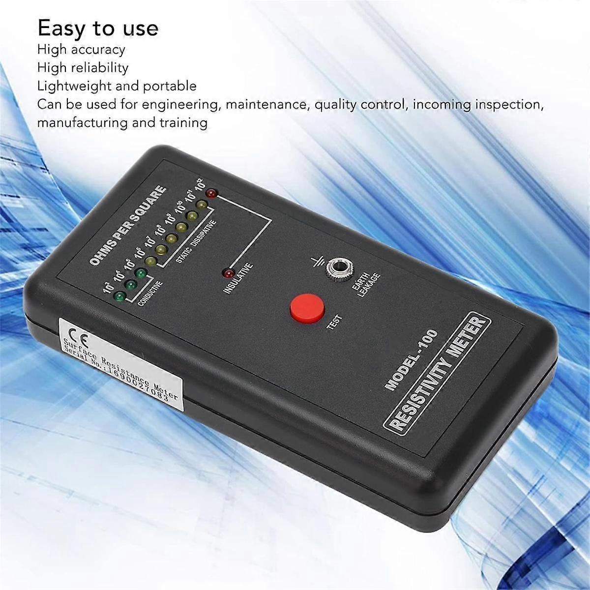 Surfaces Resistance Tester, Handheld Electrostatic Static Resistivity ...