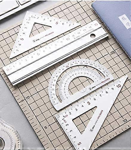 Metal Architects Scale Ruler Set - 4 PCS Technical Drawing Geometry Sets, Mathematical Geometry ...