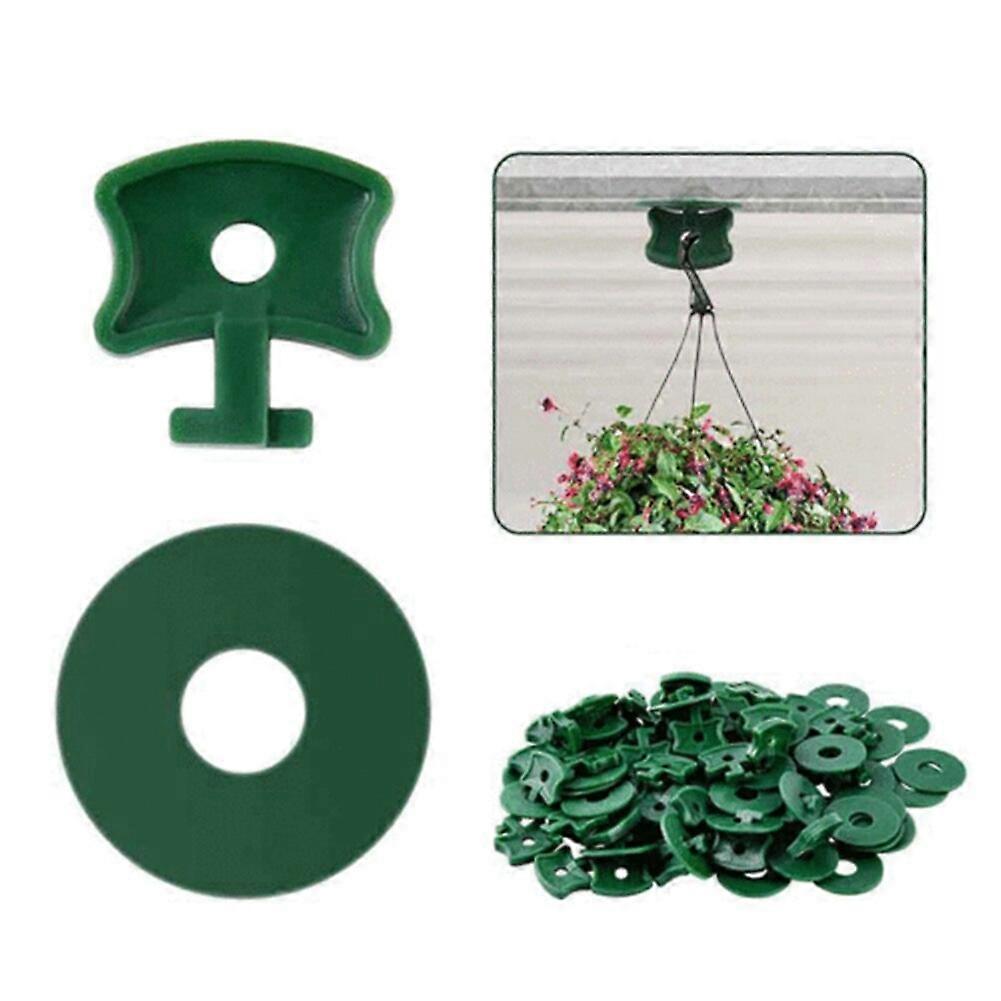 100 Set Green Plastic Fixing Clips Washers For Greenhouse Insulation ...