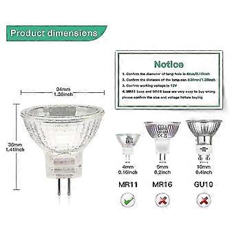 12pcs Mr11 Halogen Bulbs Gu4 Halogen Lamp 12v 20w Mr11 Gu4 Dimmable ...