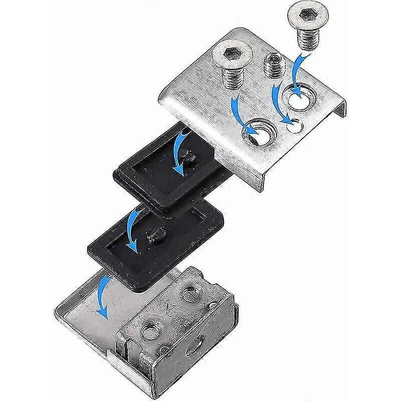 10 Pack 304 Stainless Steel Glass Clamps Suitable For 6-10mm Window ...