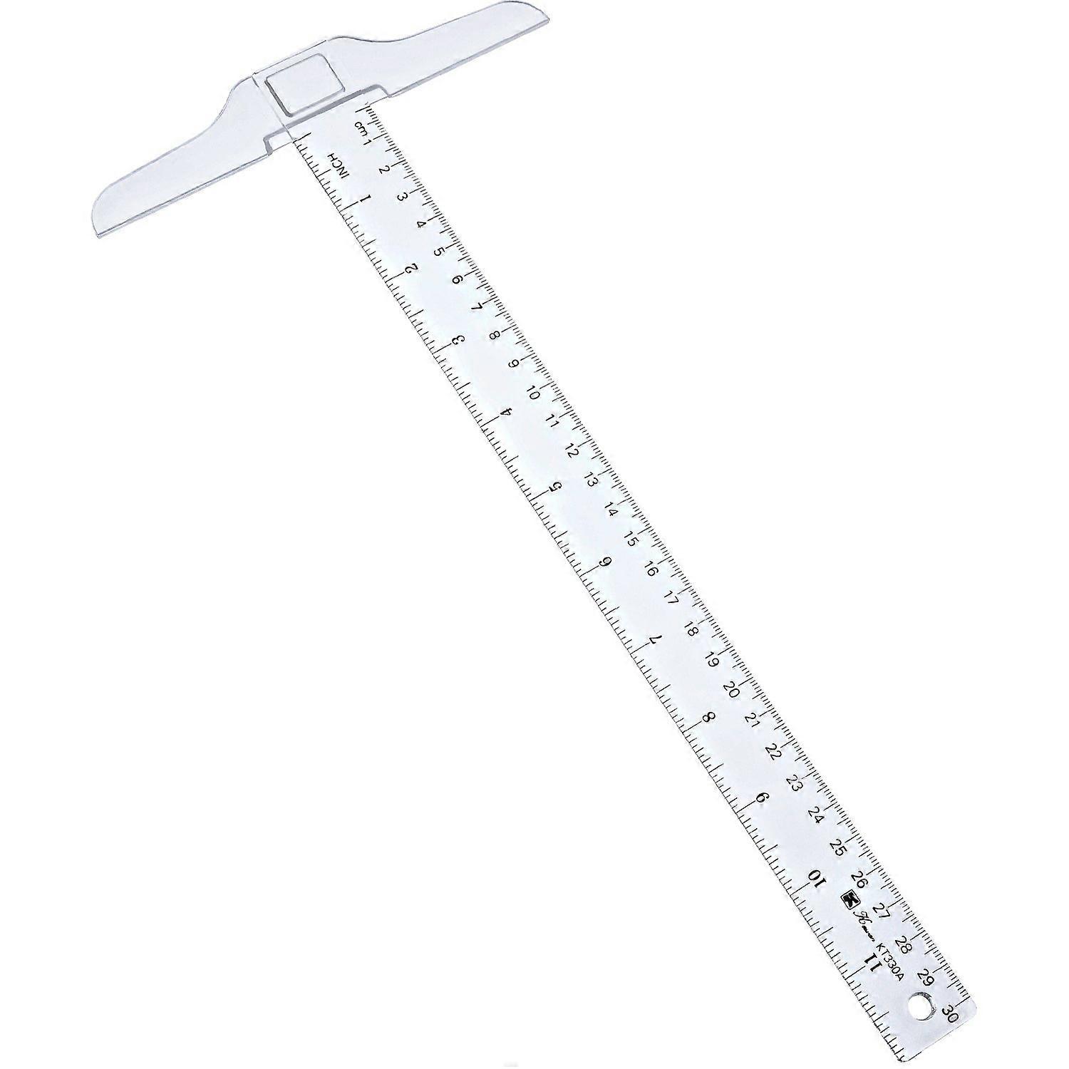 12 Inch/ 30 cm T-Square Junior Clear Plastic T-Ruler for Drafting and ...