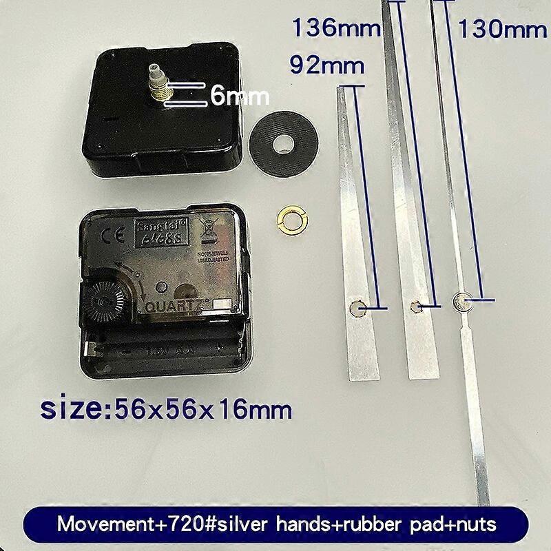 6168 Quartz Clock repair Movement +Hands For DIY Silent Large Wall ...
