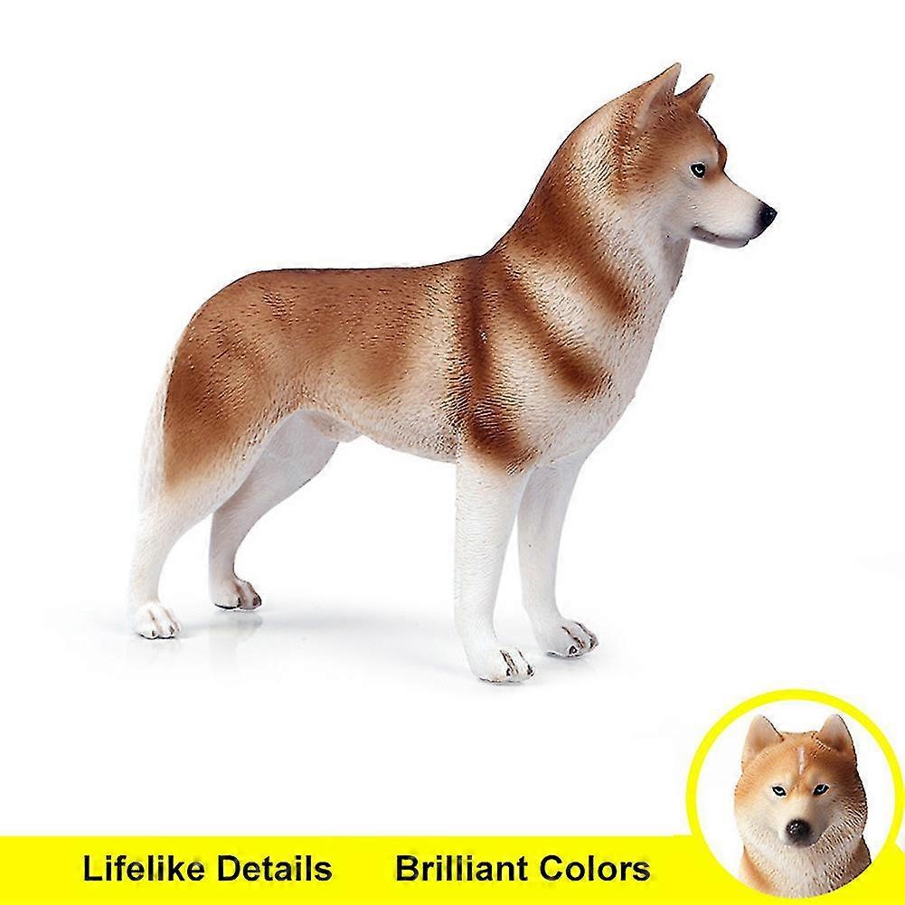 Grey Simulation Husky Dog Plastic Decor Children Toy | Fruugo UK