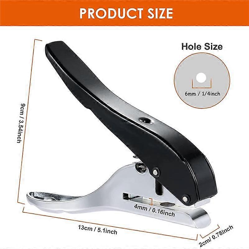 Hole Punch 1/4 Inch-6mm Single Hole Hole Punch, Heavy Duty Hole Punch ...